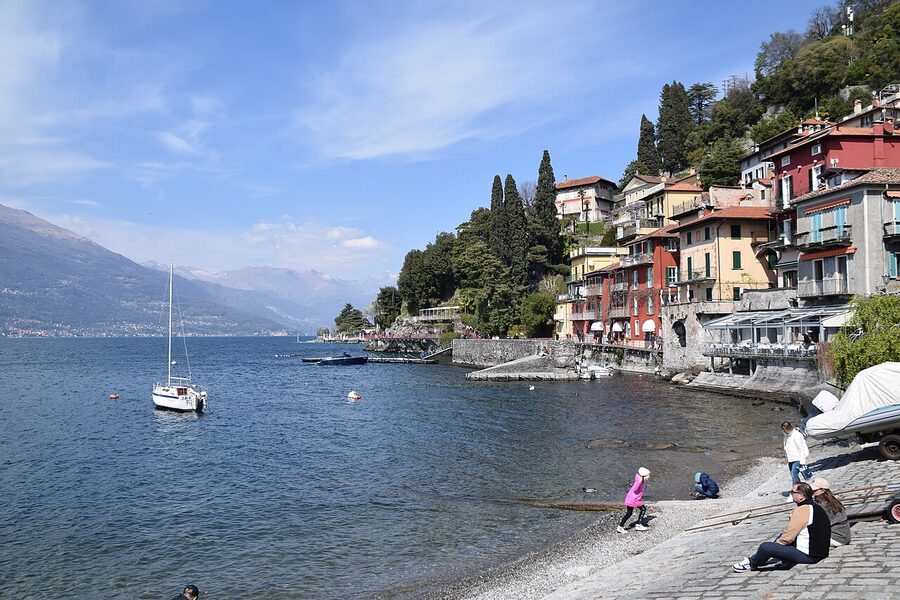 Old harbour Vecchio Porto in Varenna on Lake Como