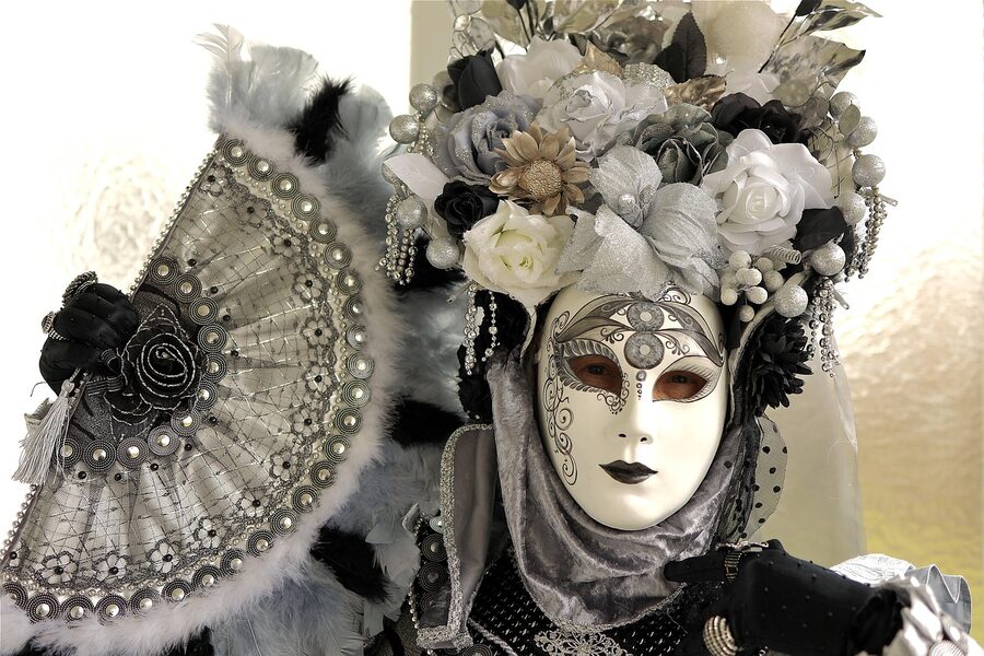 Fantasy Venetian masquerade mask costume