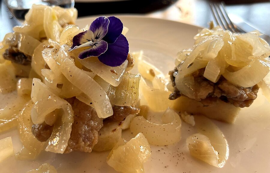 Sarde in saor sweet-and-sour sardines served in a Venice restaurant