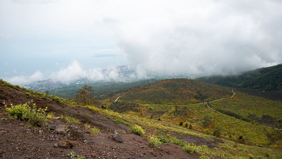 View from Mount Vesuvius over the Bay of Naples