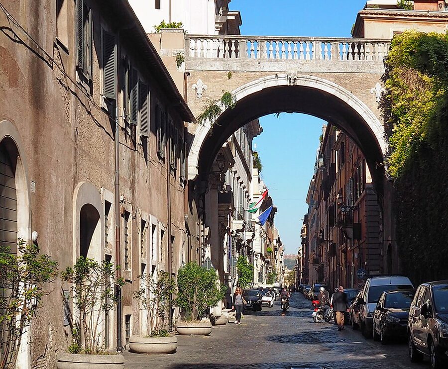 Arch over Via Giulia near Palazzo Farnese, Rome