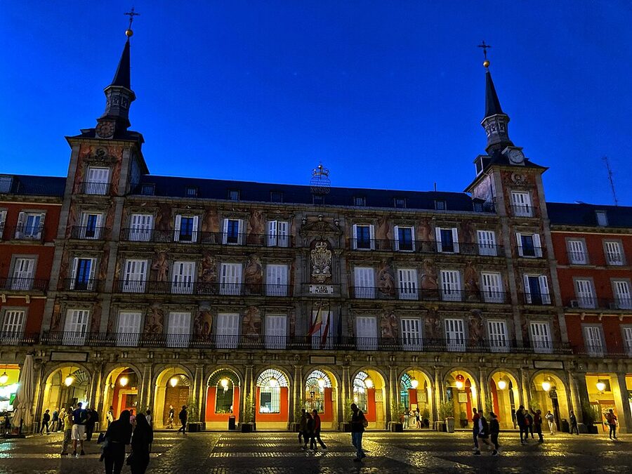 Casa de la Panaderia Plaza Mayor Madrid painted facade