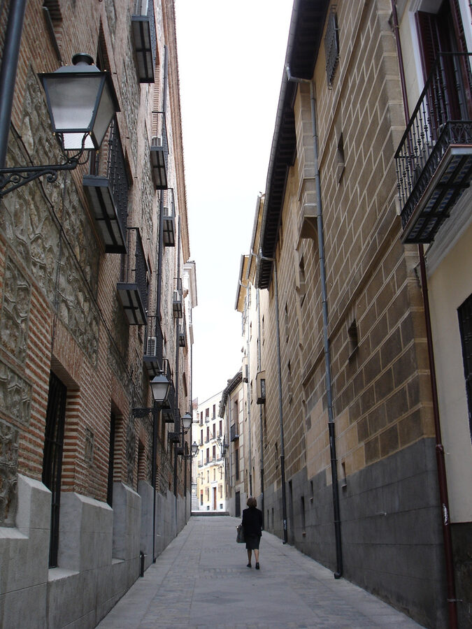 A small street in Madrid de los Austrias old quarter