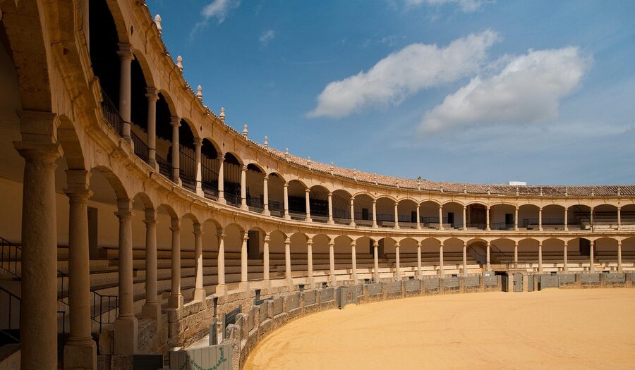 Inside the Plaza de Toros bullring at Ronda