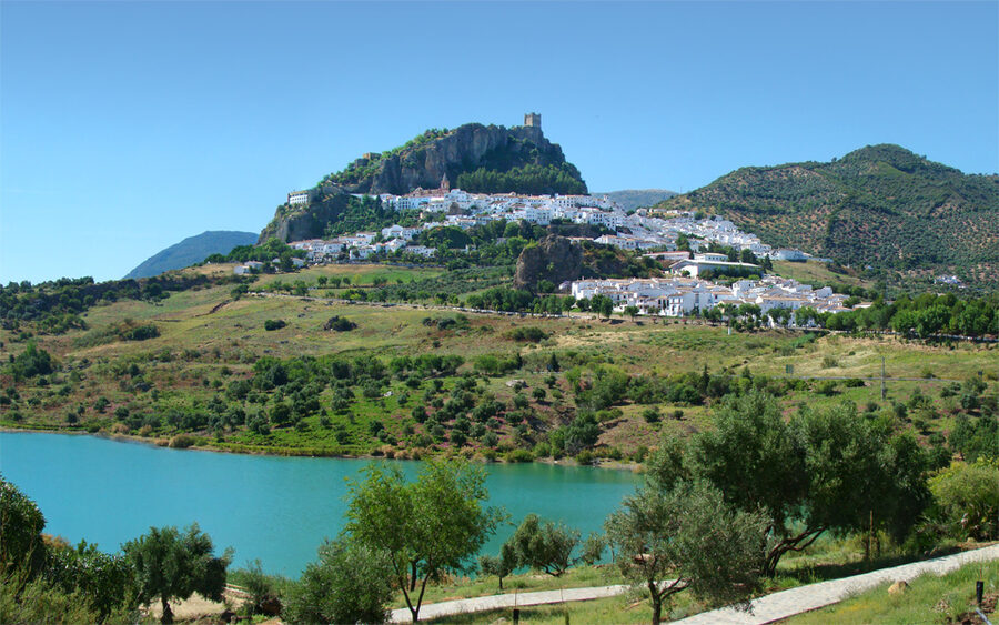 Zahara de la Sierra Andalusia from above